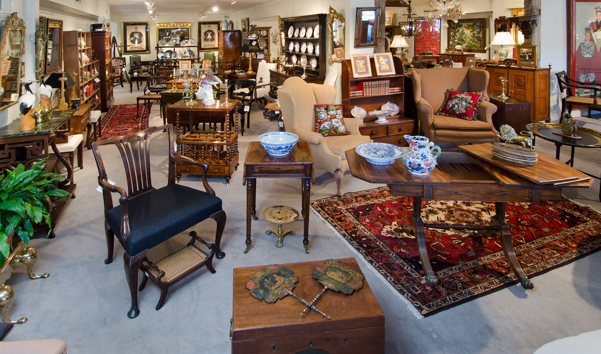 English formal antique furniture Georgian Regency